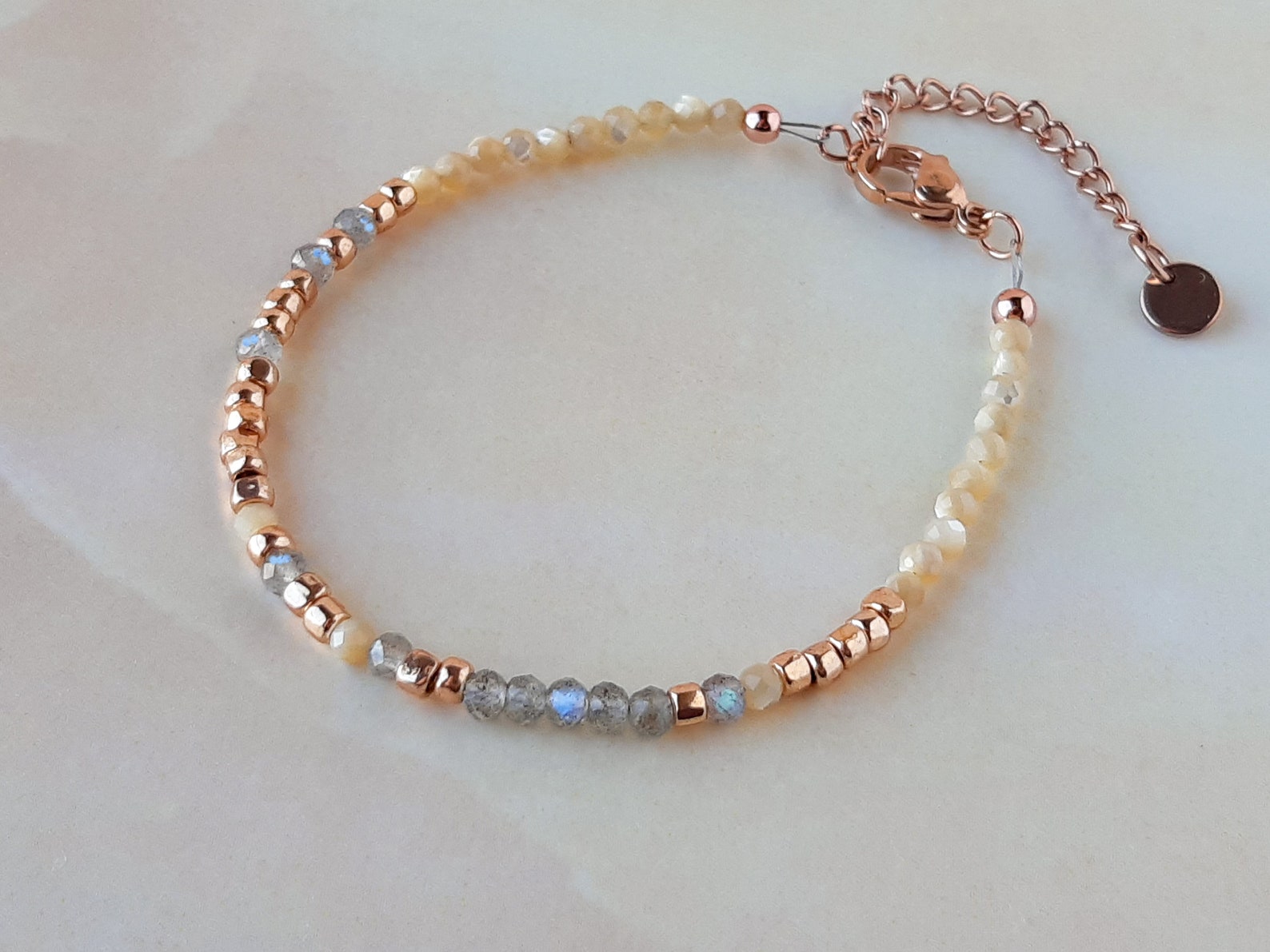 Custom Morse Code Bracelet for Women Gemstone Personalized Bracelet ...