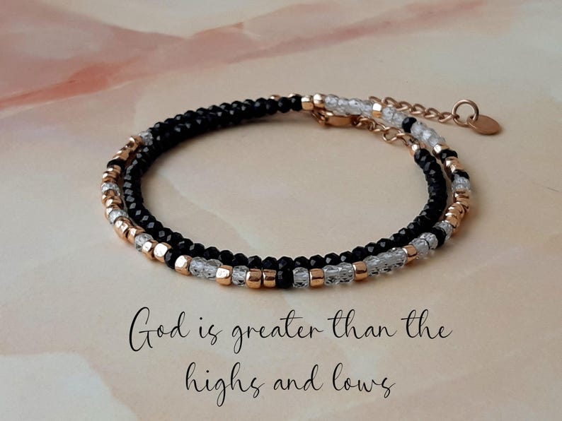 Pulseira com Código Morse "Deus é Maior que os Altos e Baixos ...