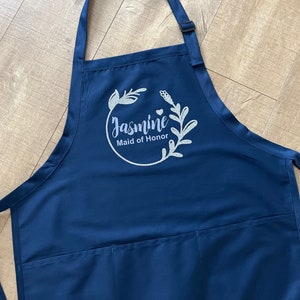 Bridesmaid Gifts, Personalized Bridesmaid Baking Aprons, Maid of Honor ...