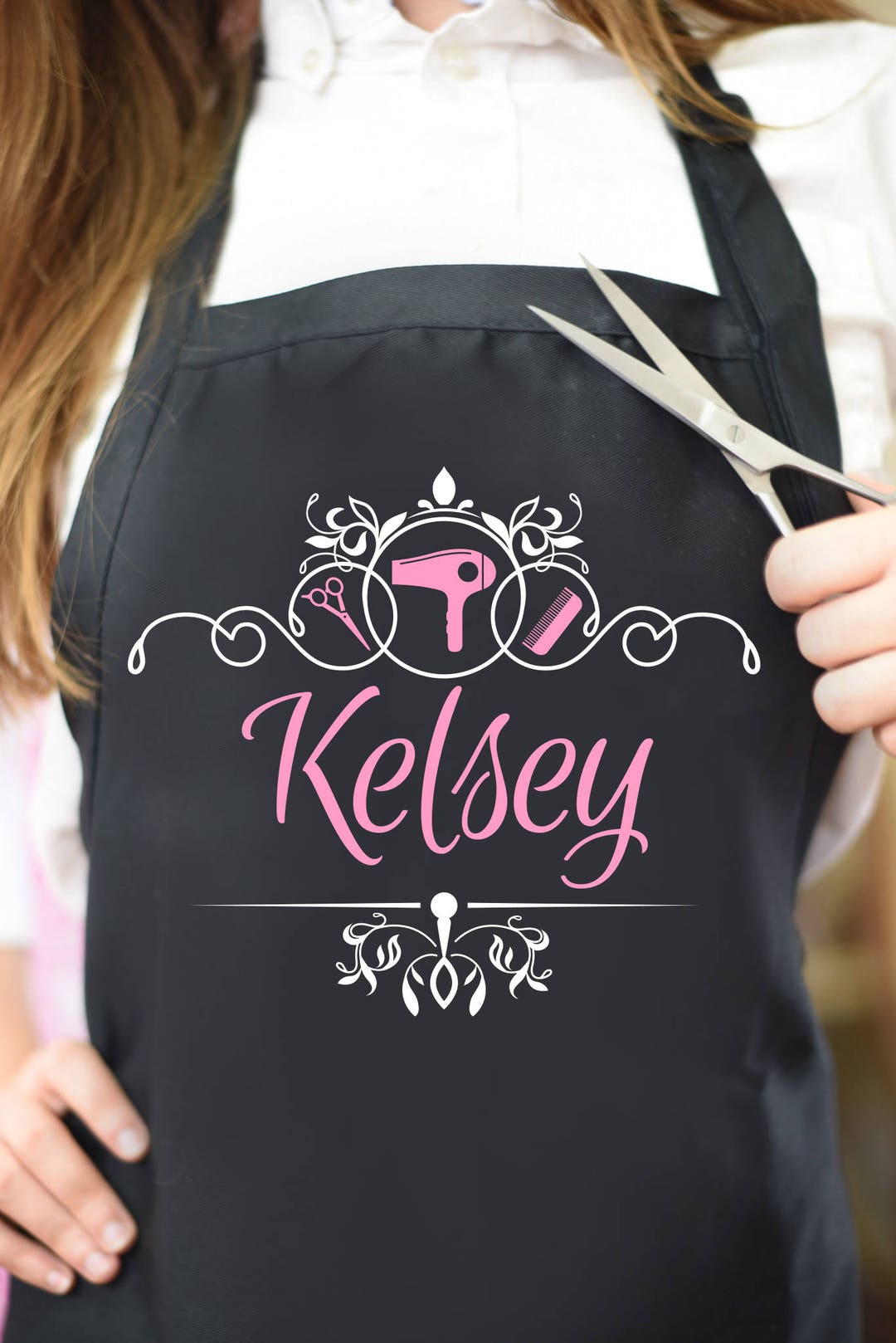 Hair Stylist Apron, Gift for Hairdresser, Beauty Salon, Personalized ...