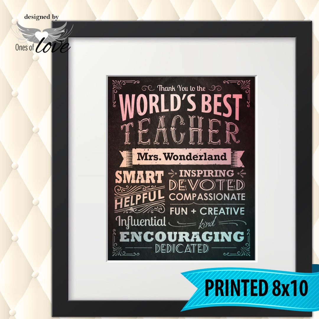 Teacher Gift World's Best Teacher Teacher Appreciation - Etsy