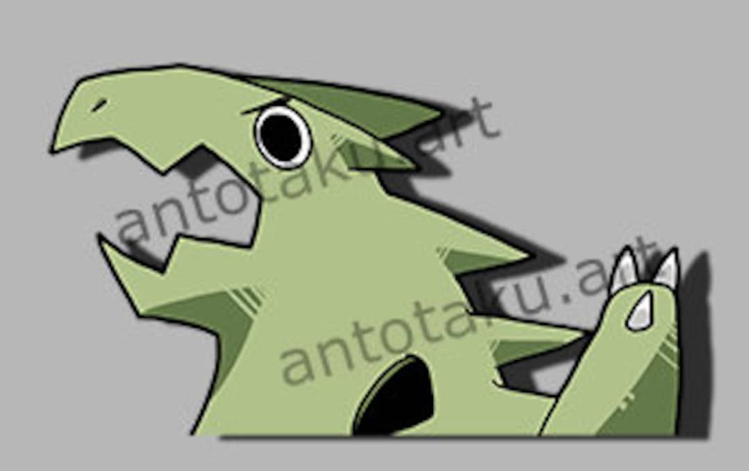 Hangry Tyranitar Peeker Sticker Pokemon - Etsy