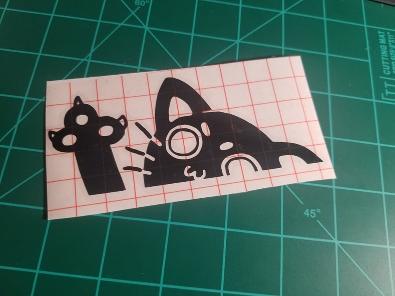 Cat Kitten Cute Kawaii Peeker Peeking Decal Slap Sticker - Etsy