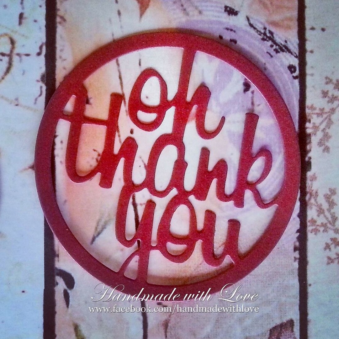 Oh Thank You Cut Out. 1 Pack of 5pcs. - Etsy