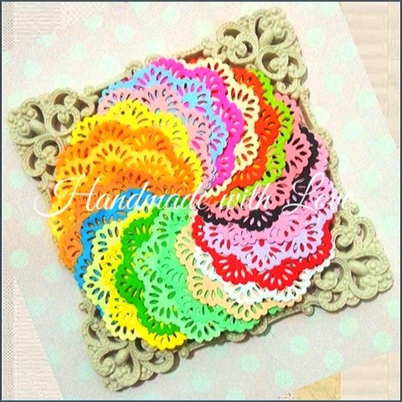 3 Inches Rainbow Paper Doilies. 1 Pack of 24pcs Beautiful Colour. - Etsy