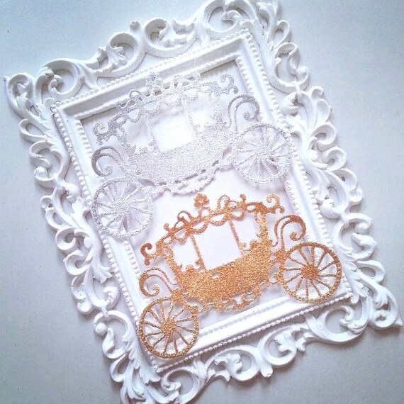 Princess Coach Cut Out 1 Pack of 5 Pieces Glitter Gold and - Etsy