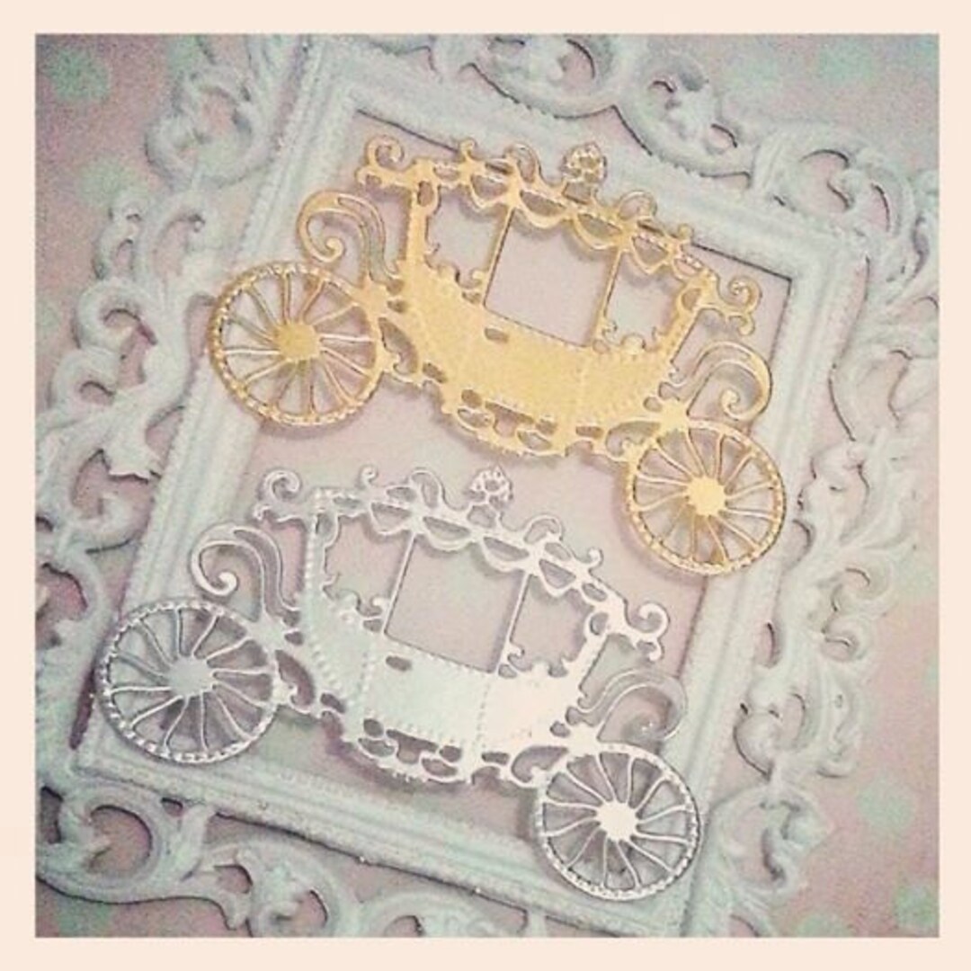 Princess Coach Cut Out. 1 Pack of 5pcs Gold / Silver Cardstock. Perfect ...