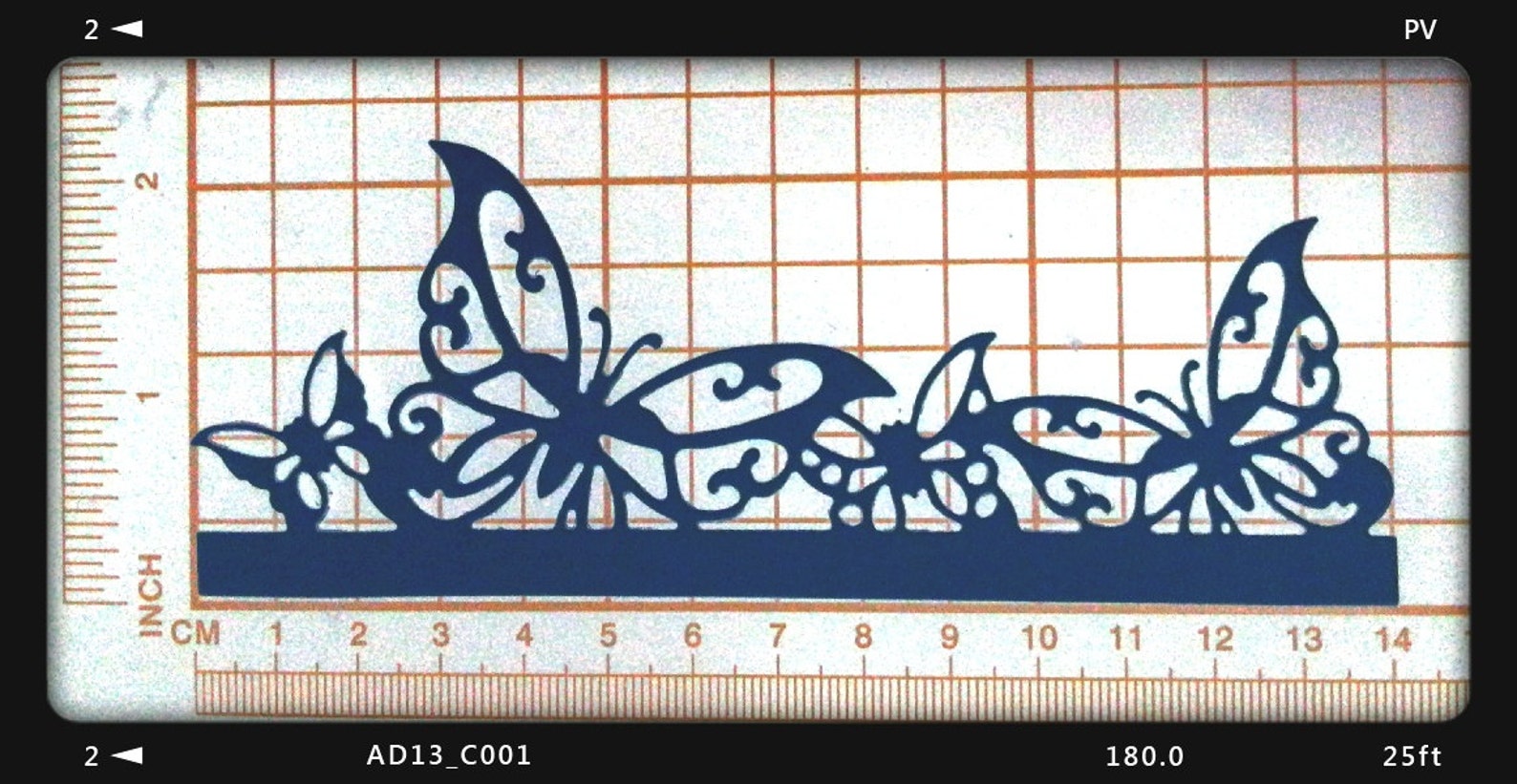 Butterfly Border, 1 Pack of 5 Pieces. Perfect for Your Card Making ...