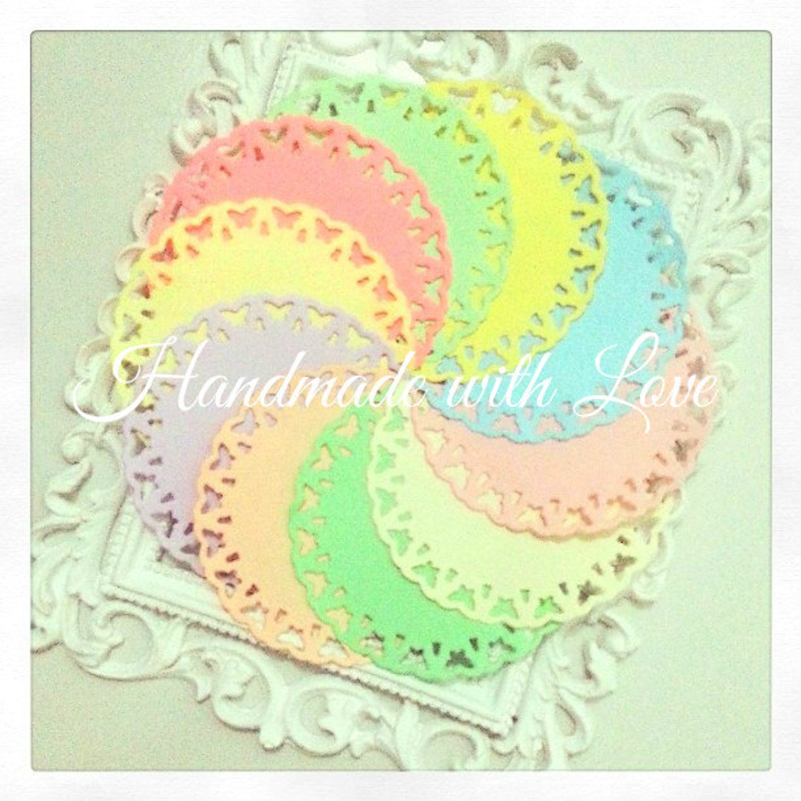 2.75" Pastel Butterfly Paper Doilies. 1 Pack of 10 Beautiful Pastel ...