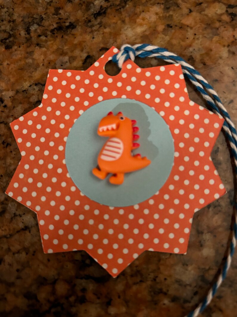 Friendly Dinosaur Gift Tags for Kids. Oranges & Blues and the Cutest ...