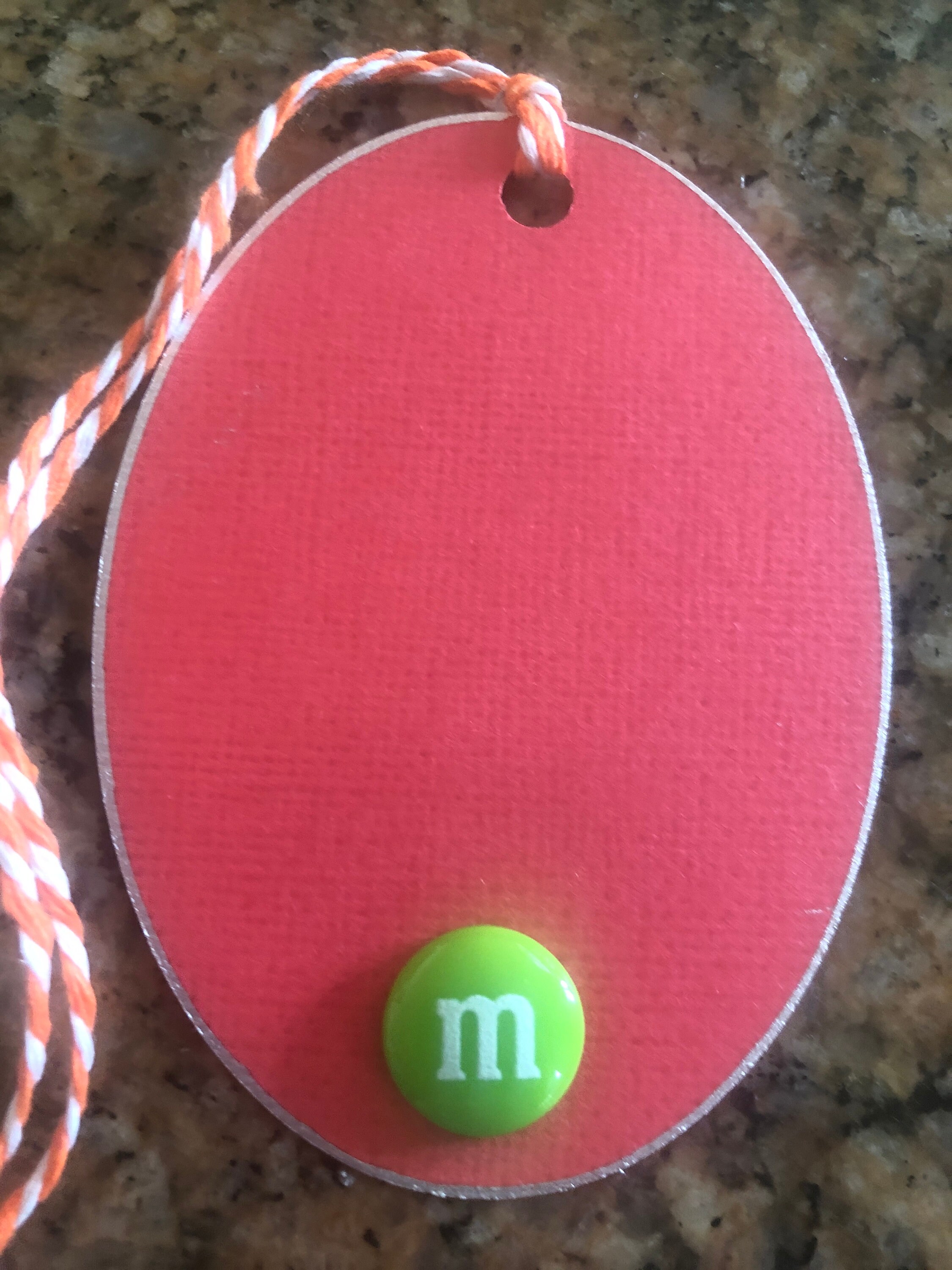 M&M Gift Tags Fun Colorful Oval Tags Embellishment With a - Etsy