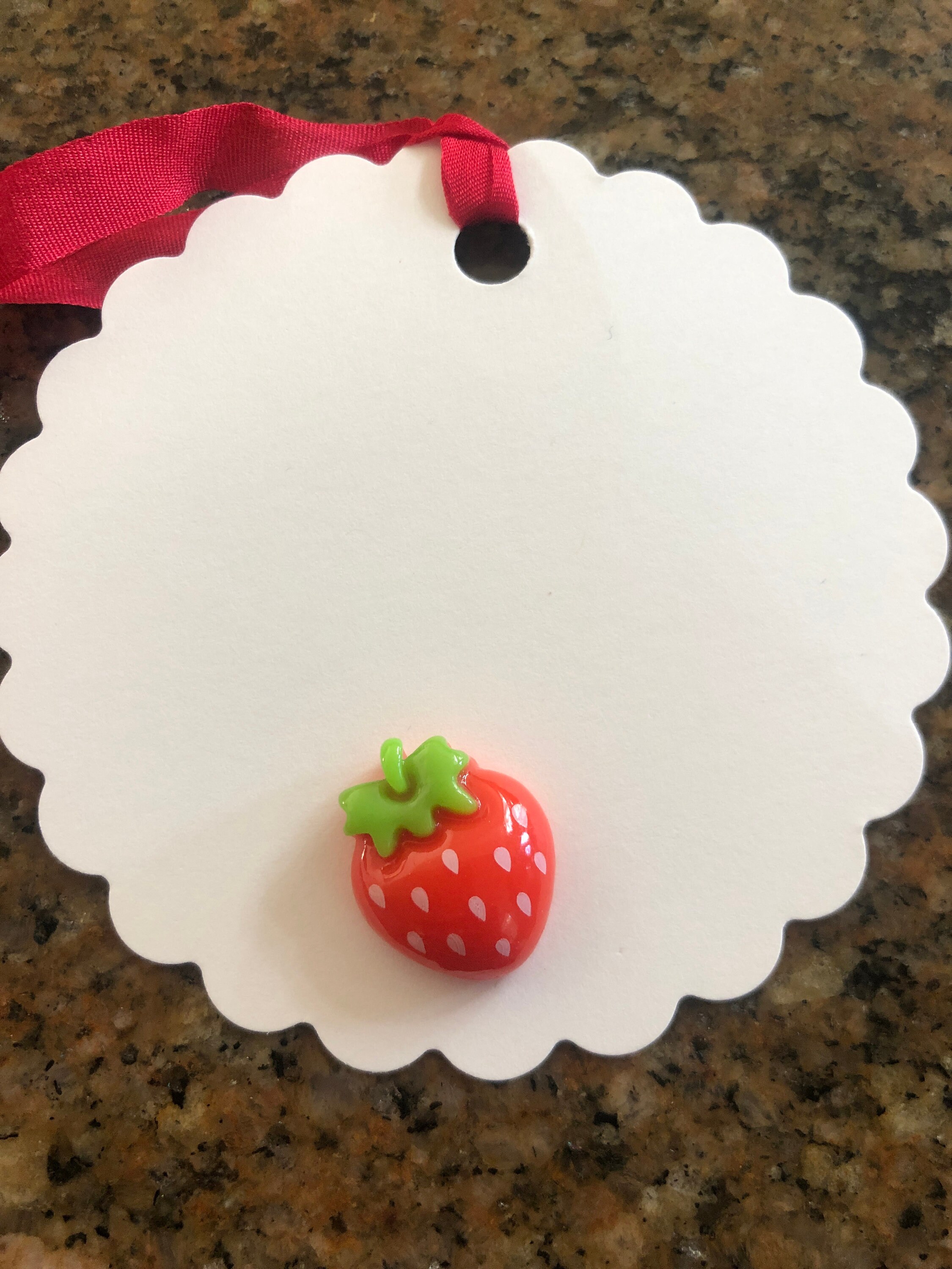 Delightfully Scalloped Gift Tags With Dimensional Red Resin - Etsy