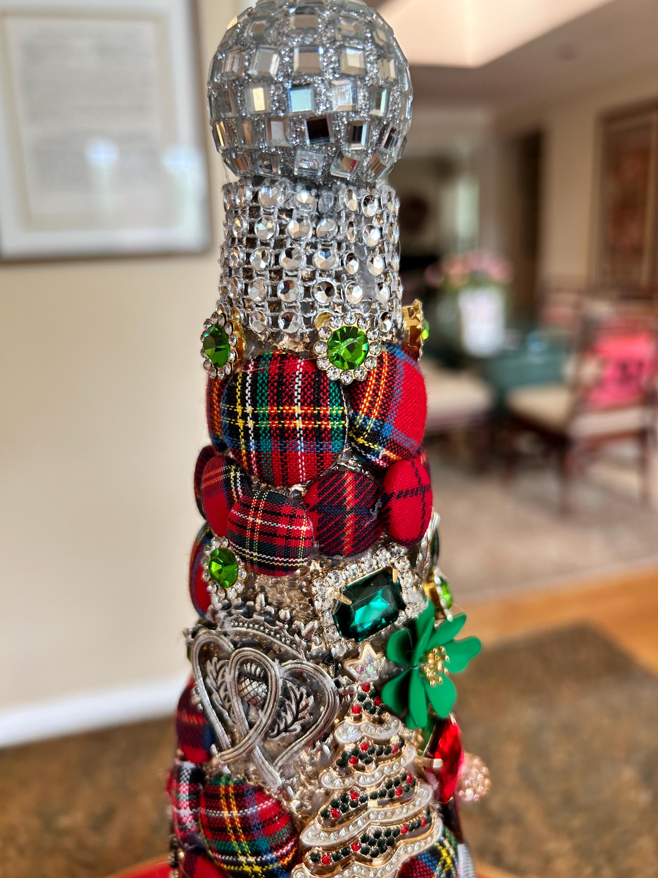Scottish Tartan Holiday Tree, Glitzy Table Decor, Rare Find - Etsy