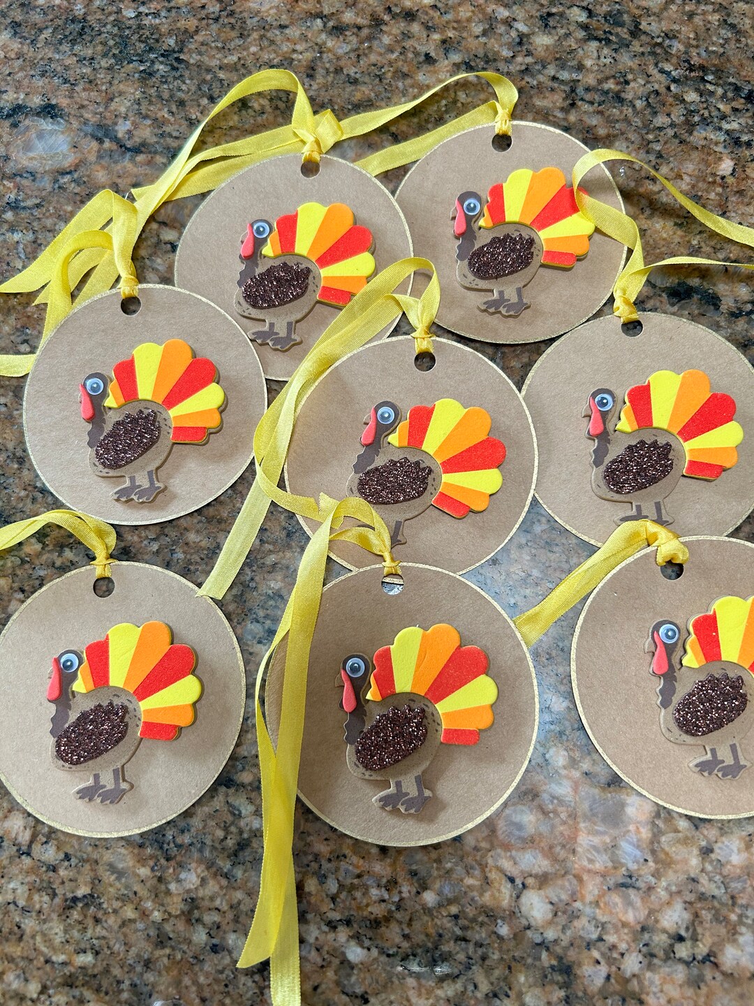 Happy Thanksgiving Turkey Gift Tags! Round "paper Bag" Cardstock With ...