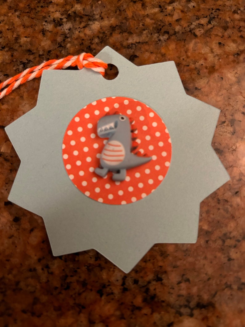 Friendly Dinosaur Gift Tags for Kids. Oranges & Blues and the Cutest ...