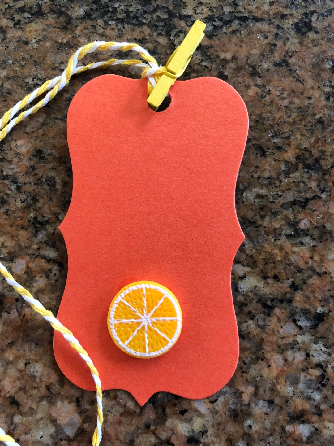 Lemon Themed Gift Tags. Scalloped Card Stock (yellow, White and Orange ...
