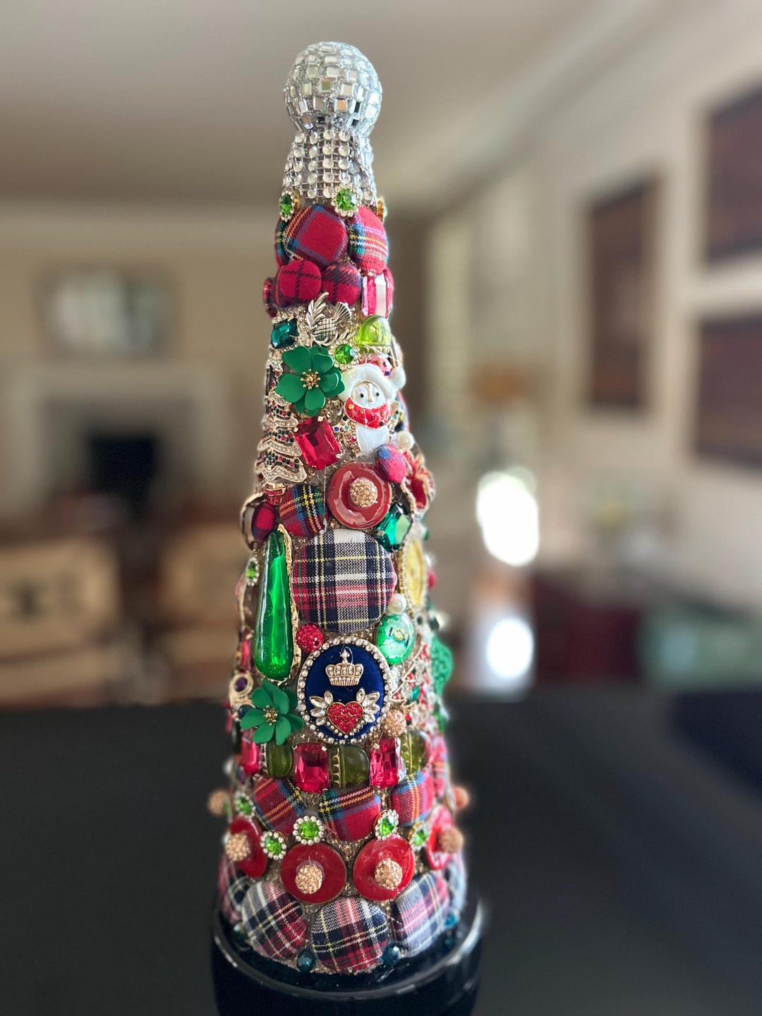 Scottish Tartan Holiday Tree, Glitzy Table Decor, Rare Find - Etsy