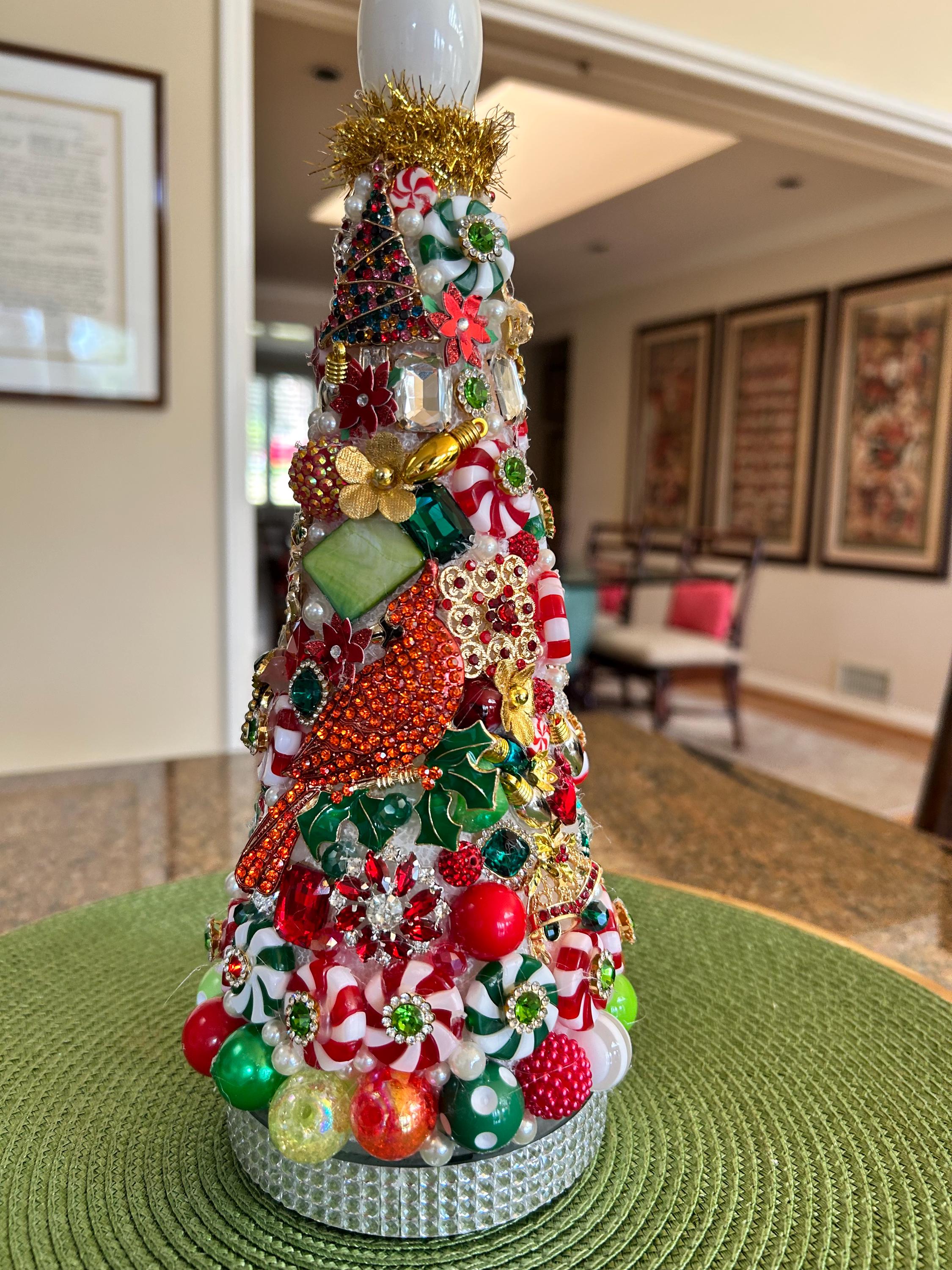 Sparkly Jeweled 12" Christmas Tree. Rare Hand-curated Full of Gems ...