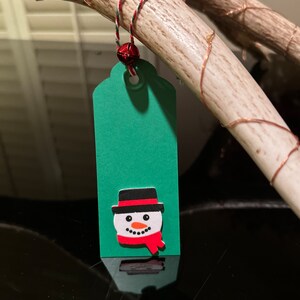 Cutest Christmas Tags With Snowmen, Santa and Reindeer. Long Rectangles ...