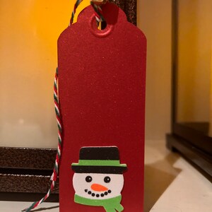 Cutest Christmas Tags With Snowmen, Santa and Reindeer. Long Rectangles ...