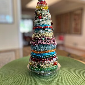 Gemstone Tabletop Christmas Tree - Boho Holiday Decor, 11" - Etsy