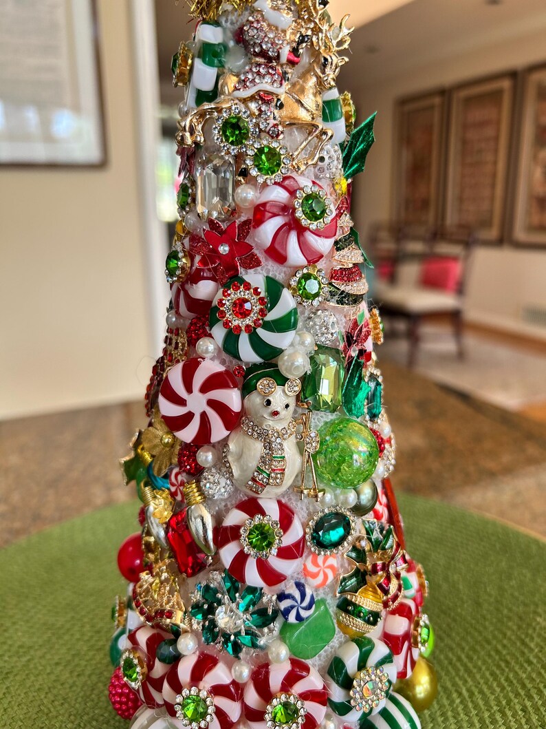 Sparkly Jeweled 12" Christmas Tree. Rare Hand-curated Full of Gems ...