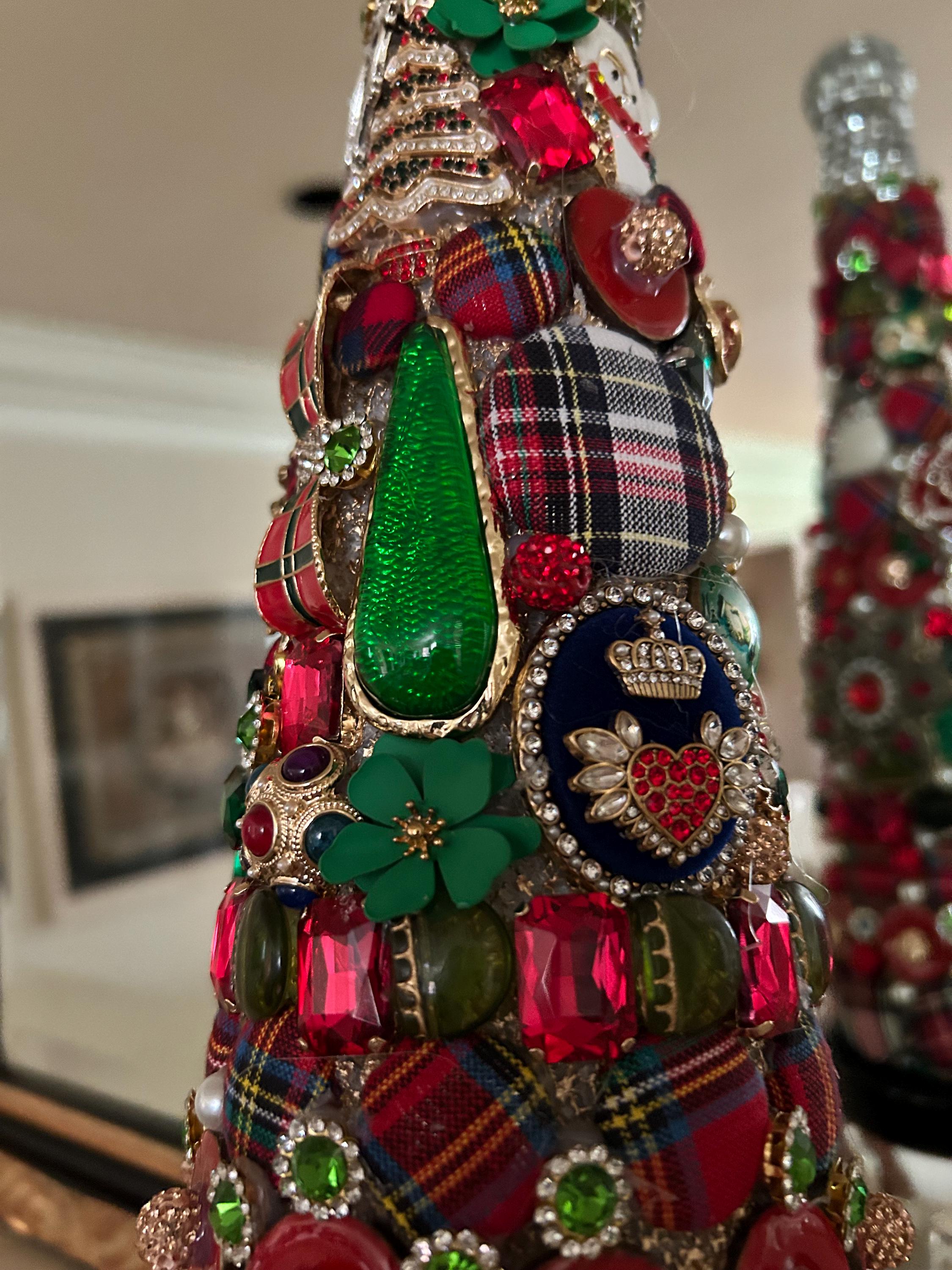 Scottish Tartan Holiday Tree, Glitzy Table Decor, Rare Find - Etsy