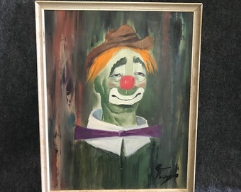 Clown painting | Etsy