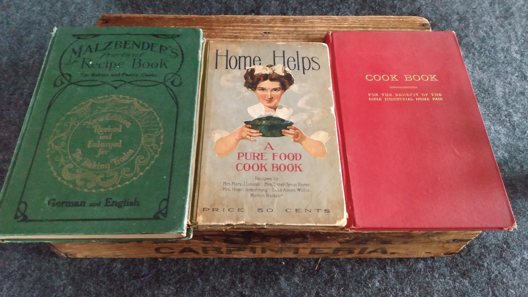 Three Antique Cook Books - Etsy