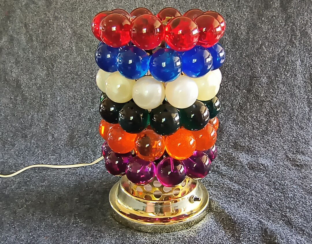 Mod Lucite Ball Table Lamp - Etsy