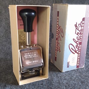 Roberts Model 190 Numbering Machine - Etsy