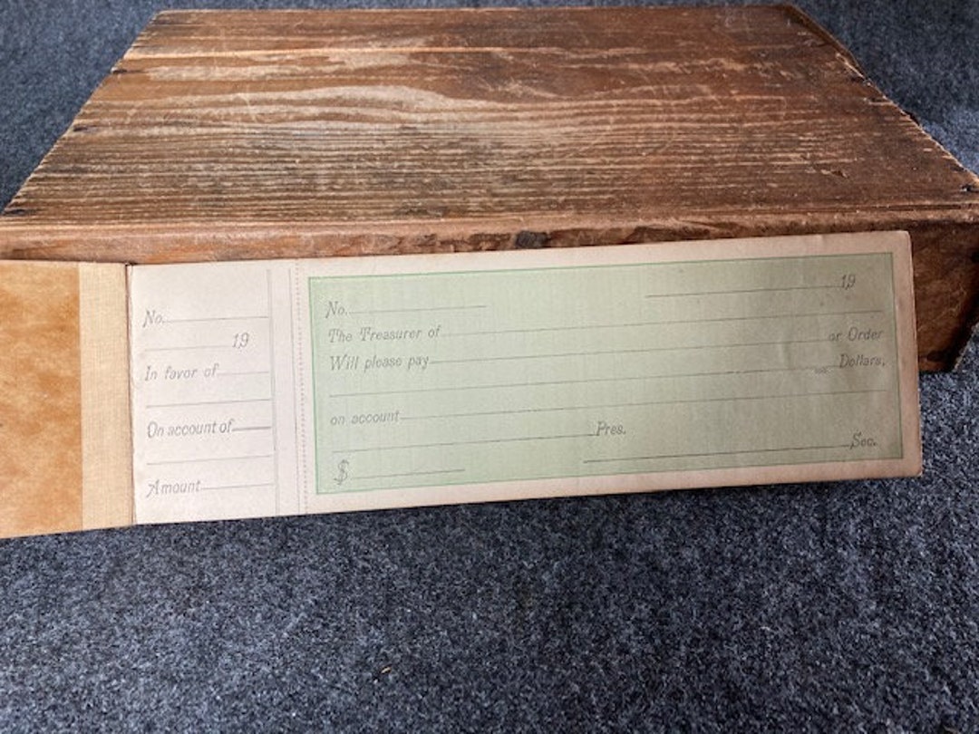 Rare Antique Book of Treasurer Checks - Etsy