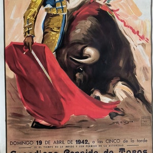 Spanish Bullfighting Poster - Etsy