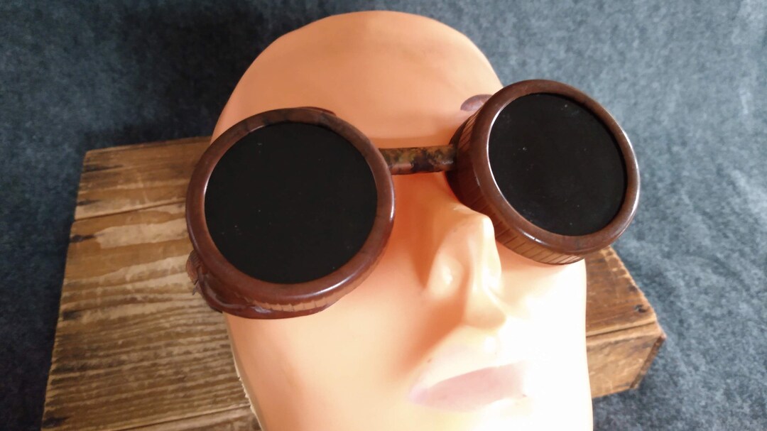 Brown Vintage Safety Goggles - Etsy
