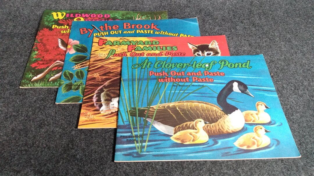 Four Push Out and Paste Children's Books - Etsy