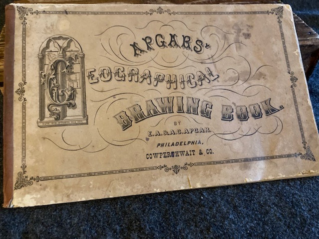 RARE Apgar's Map Drawing Book 1867 - Etsy