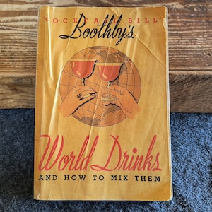 RARE 1934 Boothby's World Drinks Cocktail Book - Etsy