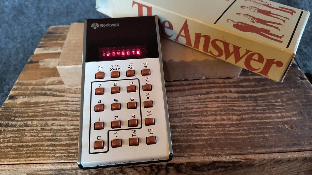 Vintage Rockwell Model 30R Slide Rule Electronic Calculator - Etsy