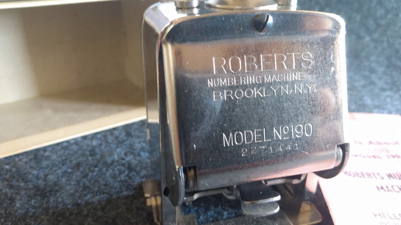 Roberts Model 190 Numbering Machine - Etsy