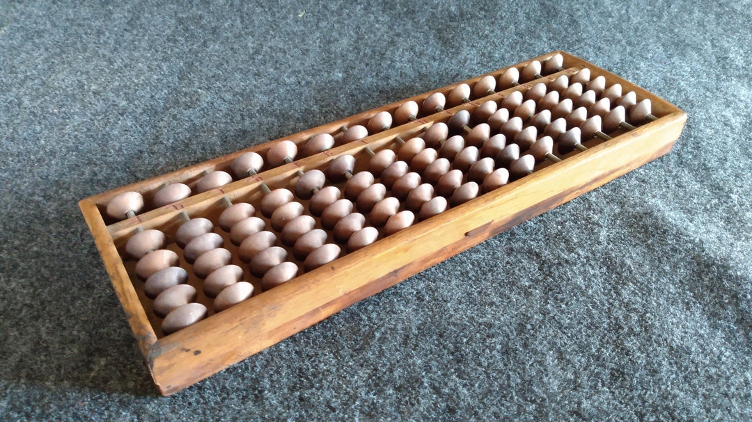 Vintage Abacus W/ Carved Characters - Etsy