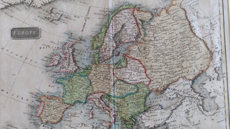 1809 Cundee Albion Europe Map - Etsy