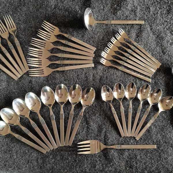 Korean Stainless Flatware Set - Etsy