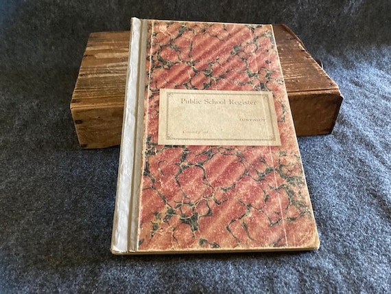 1897 Public School Register Book - Etsy