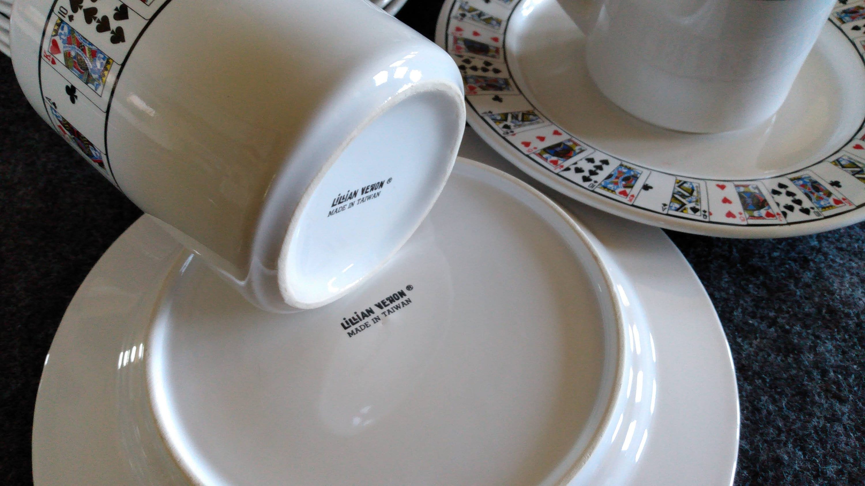 Vintage Lillian Vernon Playing Card Plates and Mugs - Etsy