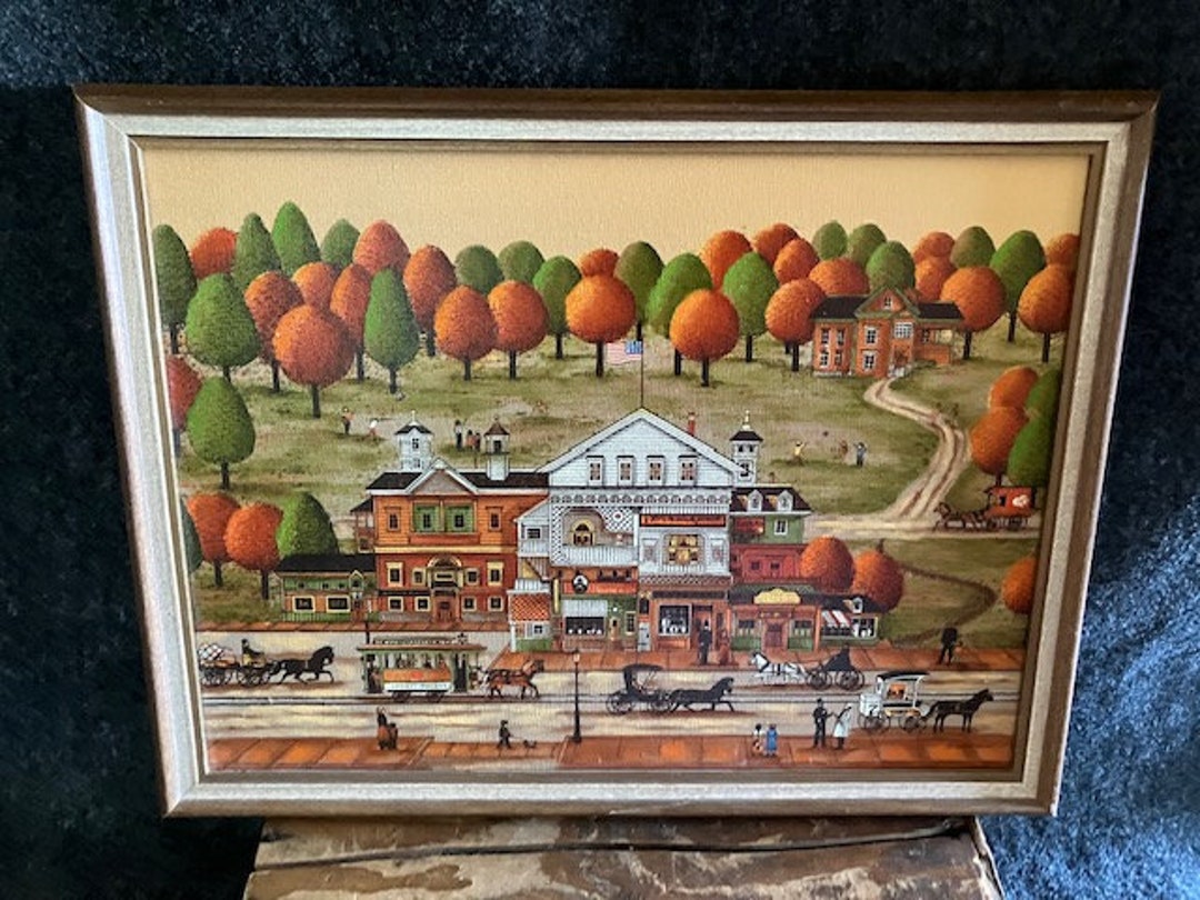 Stunning Folk Art H. Edward Painting - Etsy