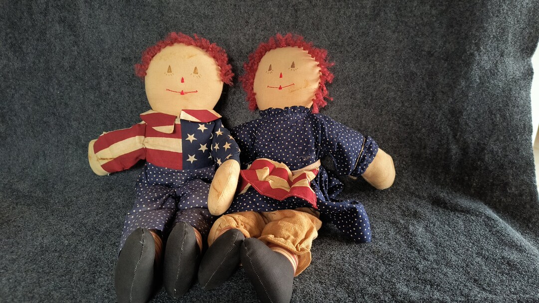 Amazing American Flag Raggedy Ann and Andy - Etsy