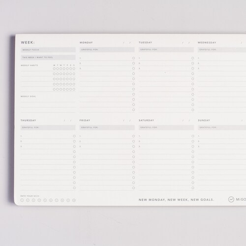 Weekly Pad Goal Setting to Do List Productive Inspiring | Etsy