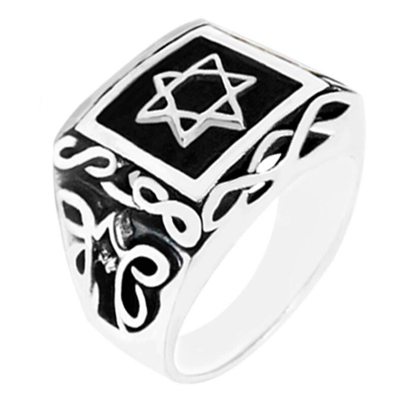 Sterling Silver Star of David Ring, Jewish Filigree Ring - Etsy