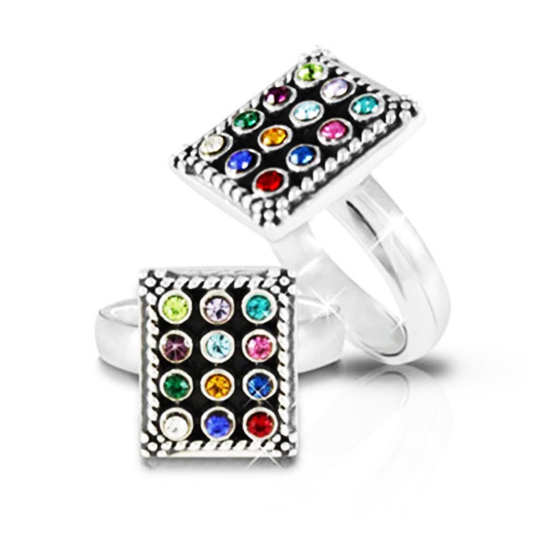 925 Sterling Silver Hoshen Ring Set With 12 Crystal Color, the 12 ...