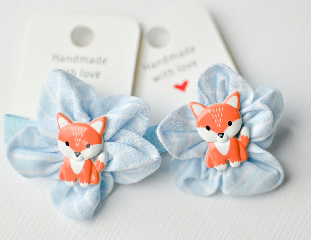 Fox Hair Clips Set – Woodland Animal Accessories for Girls Fox ...